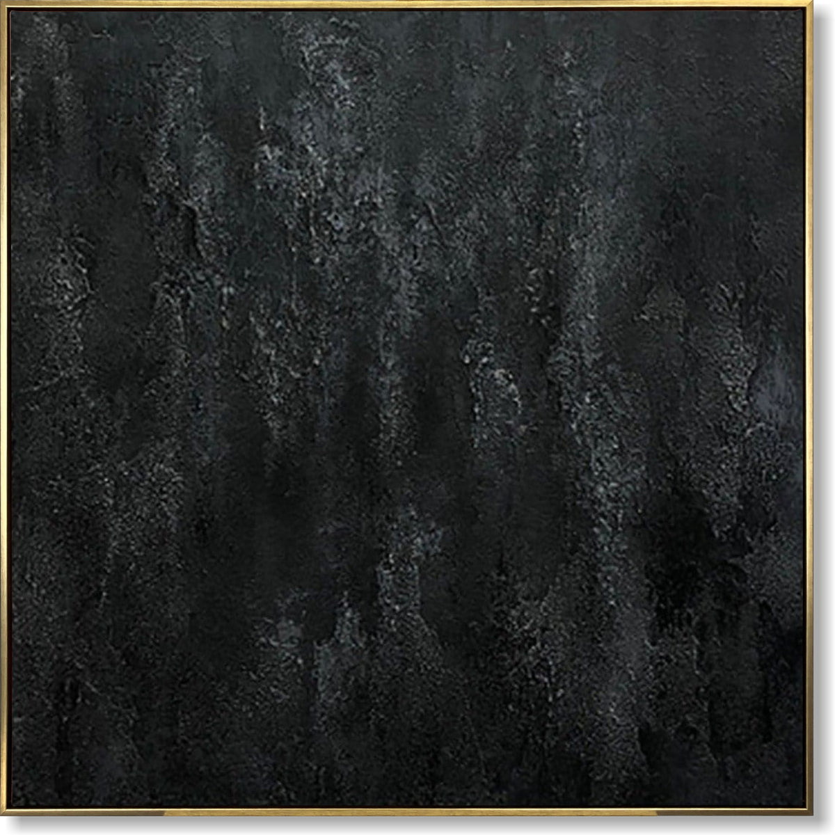 Abstract Black Painting Canvas Heavy Textured Art Pasty Painting Loft ...