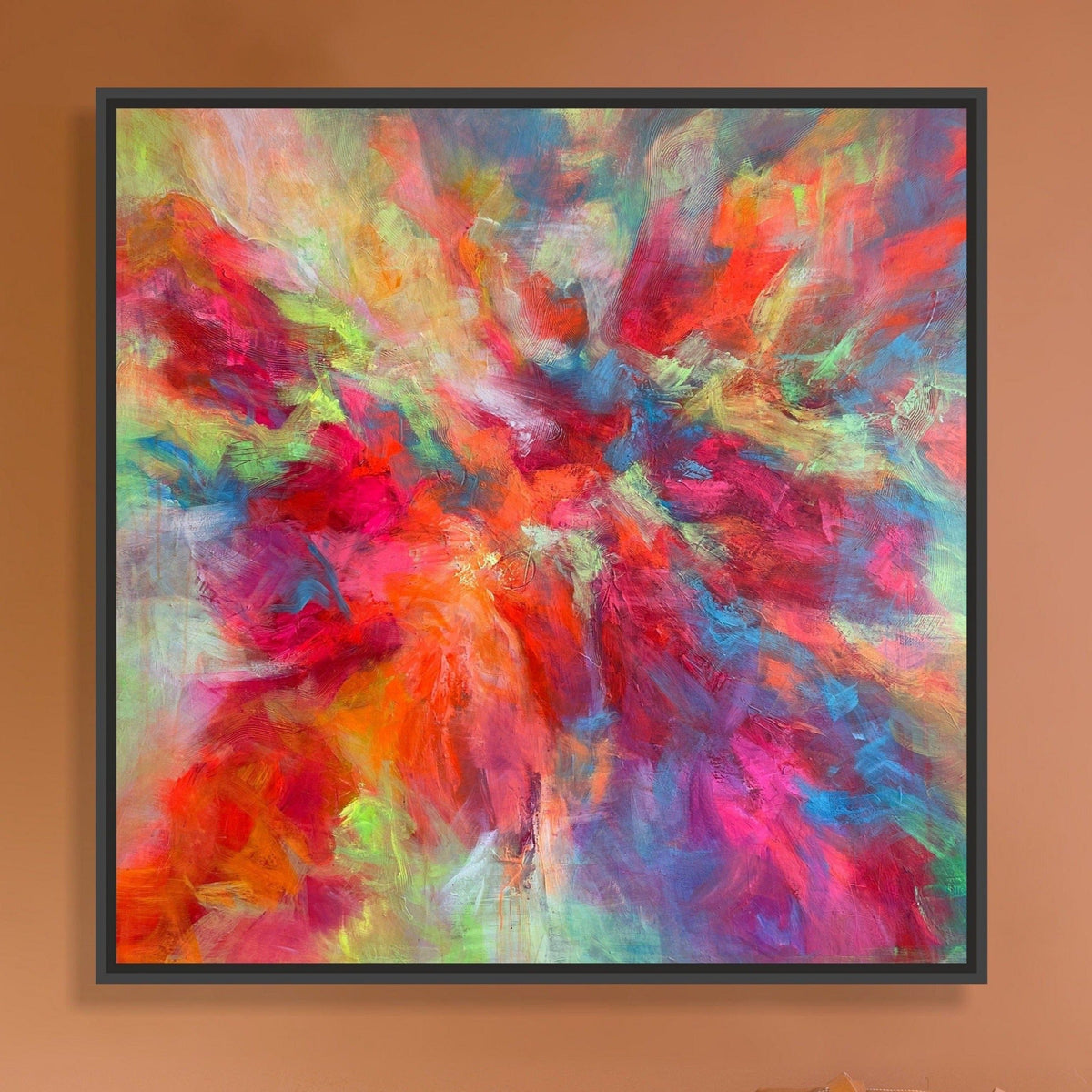 Large Original Colorful Painting on Canvas. Modern Multi-Colored Contemporary Art. Custom Oil ...