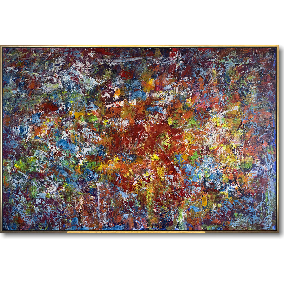 Abstract Colorful Paintings On Canvas, Original Textured Painting, Expressionist Custom Oil ...