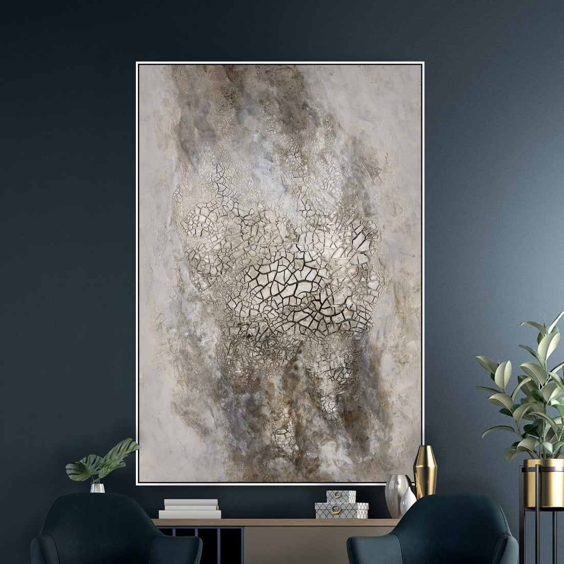 Original Abstract Grey Rich Textured Painting Modern Abstract Textured ...