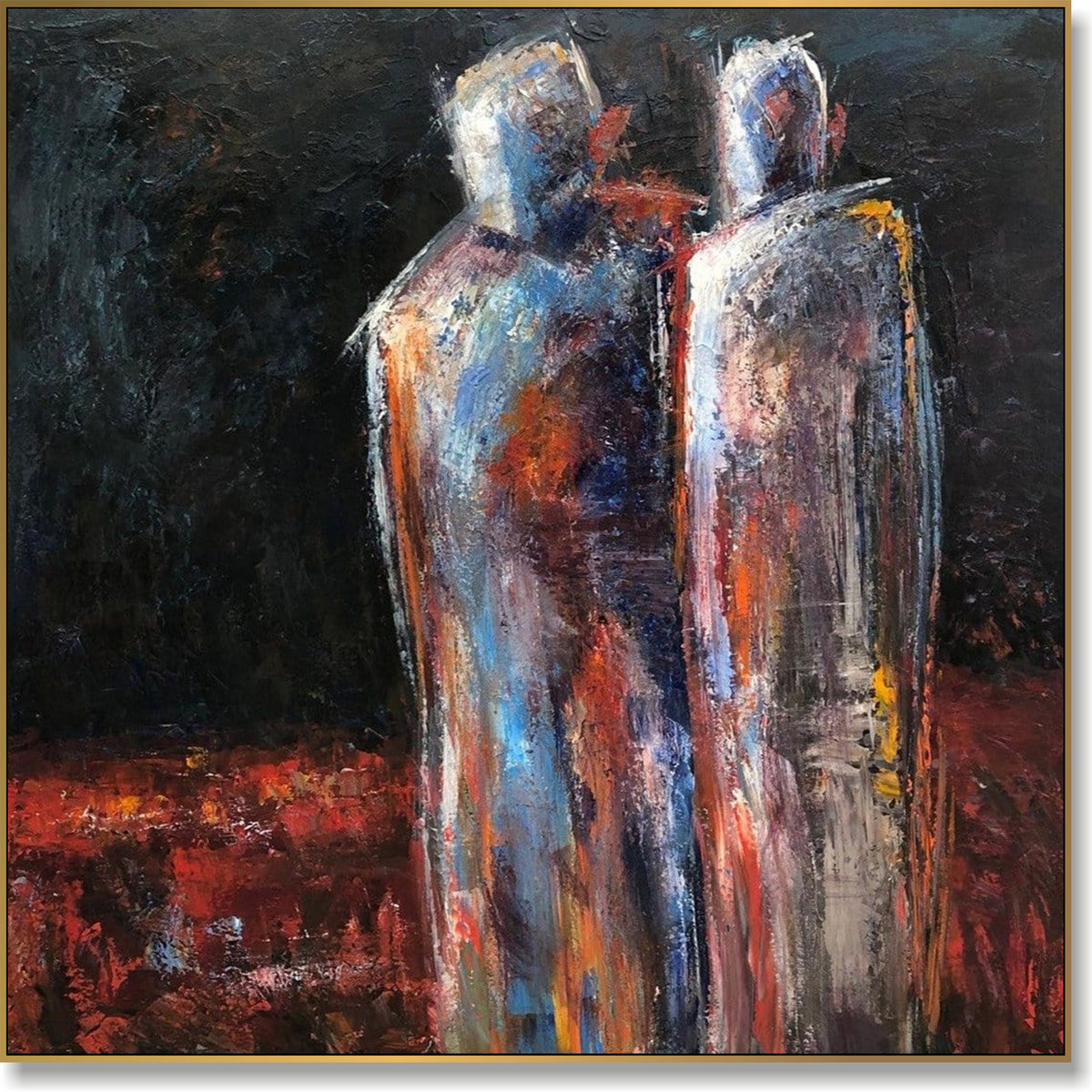 Figurative Abstract Paintings On Canvas Expressionist Art Humans ...