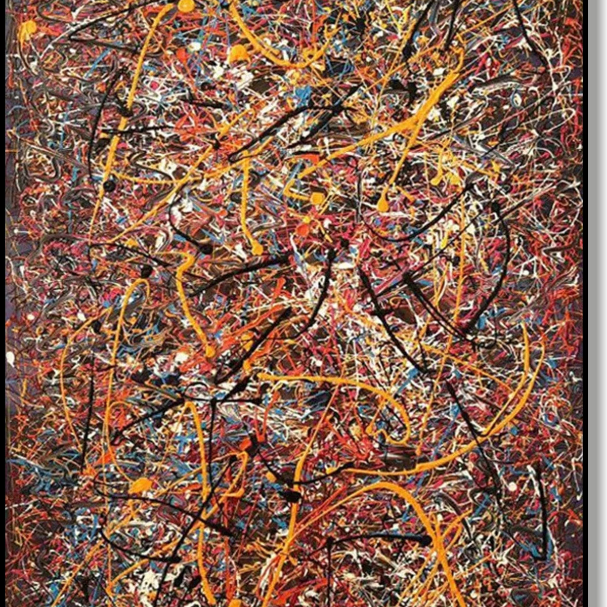 Jackson Pollock Style Drip Painting – Large Abstract Wall Art with ...