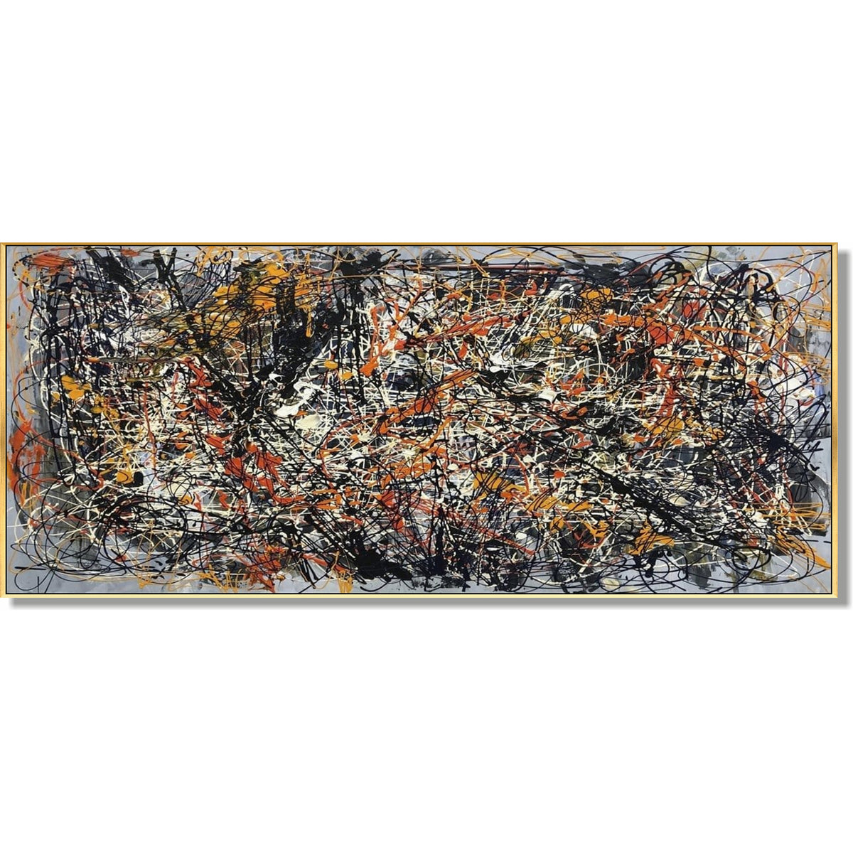 Colorful Jackson Pollock Style Paintings on Canvas Original Handmade ...