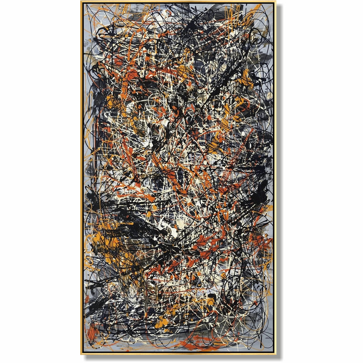 Original Jackson Pollock Style Painting Abstract Colorful Fine Art Oil ...