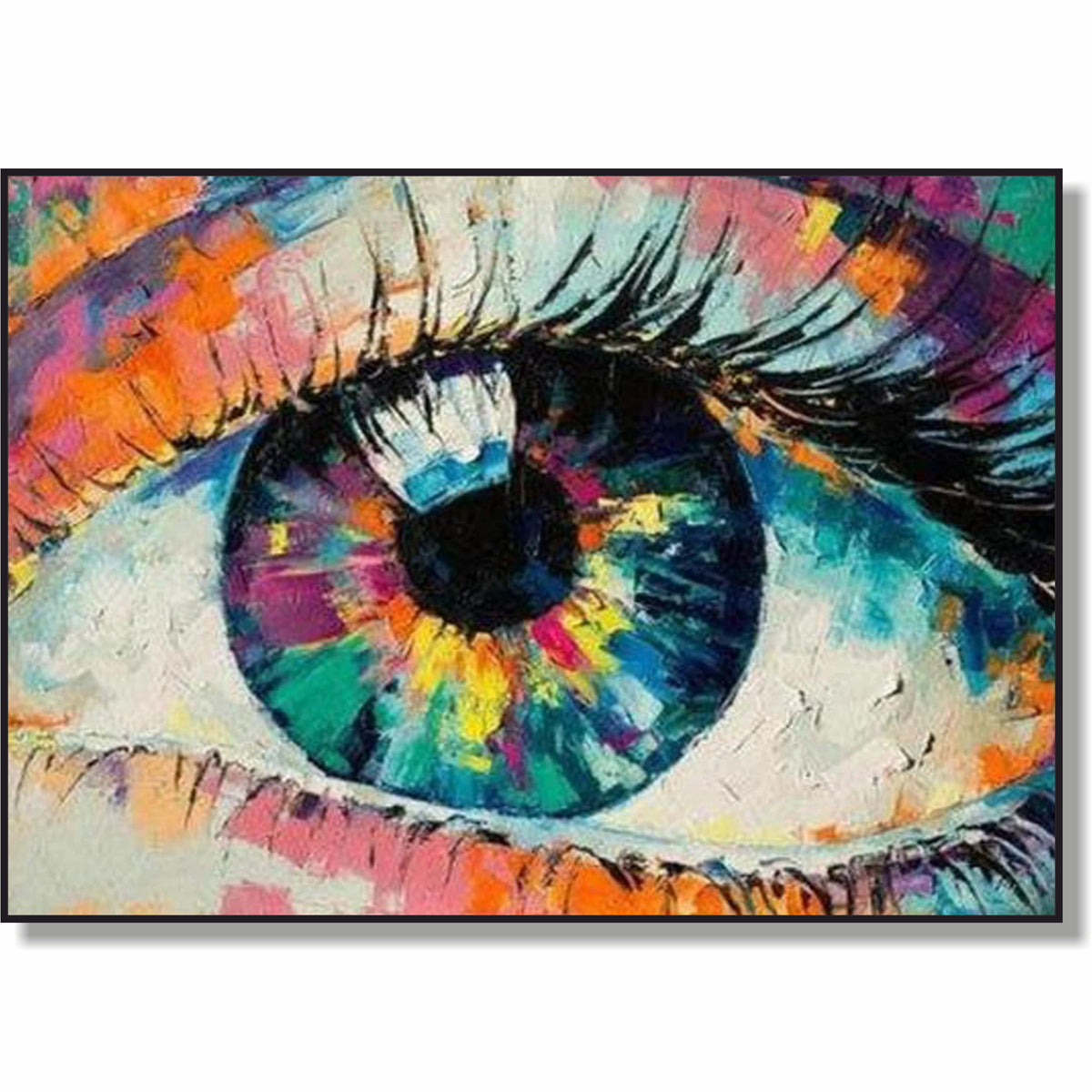 Figurative colorful abstract art THE SEEING EYE – Trendgallery.art