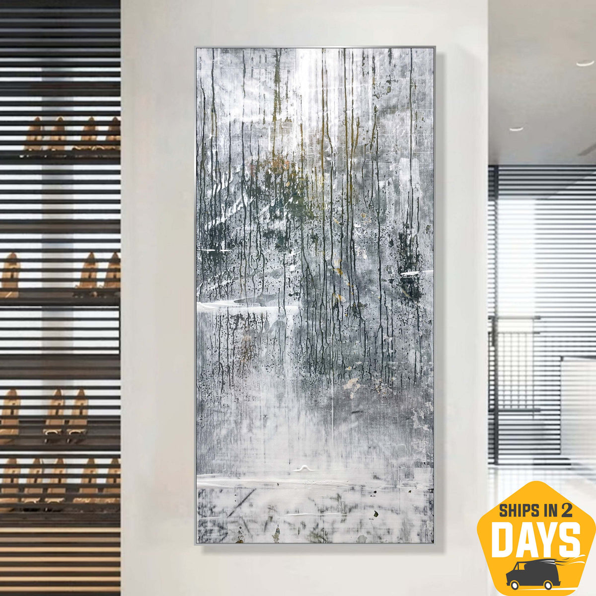Abstract Grey Paintings On Canvas Acrylic Minimalist Art Modern Oil ...