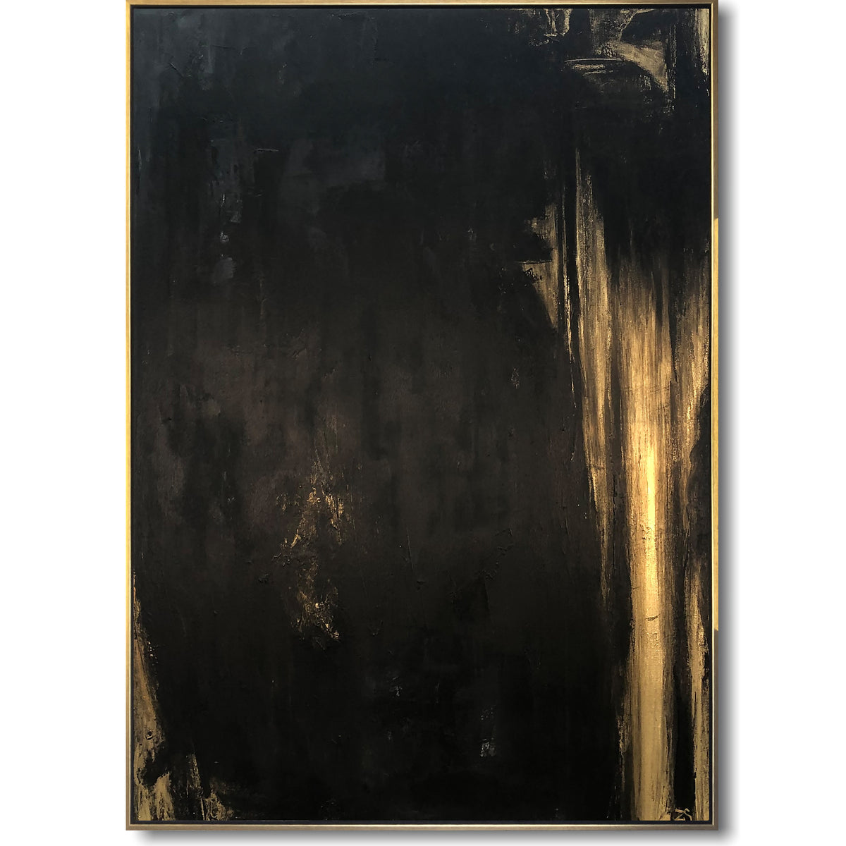 Black abstract painting DARK ROOM – Trendgallery.art