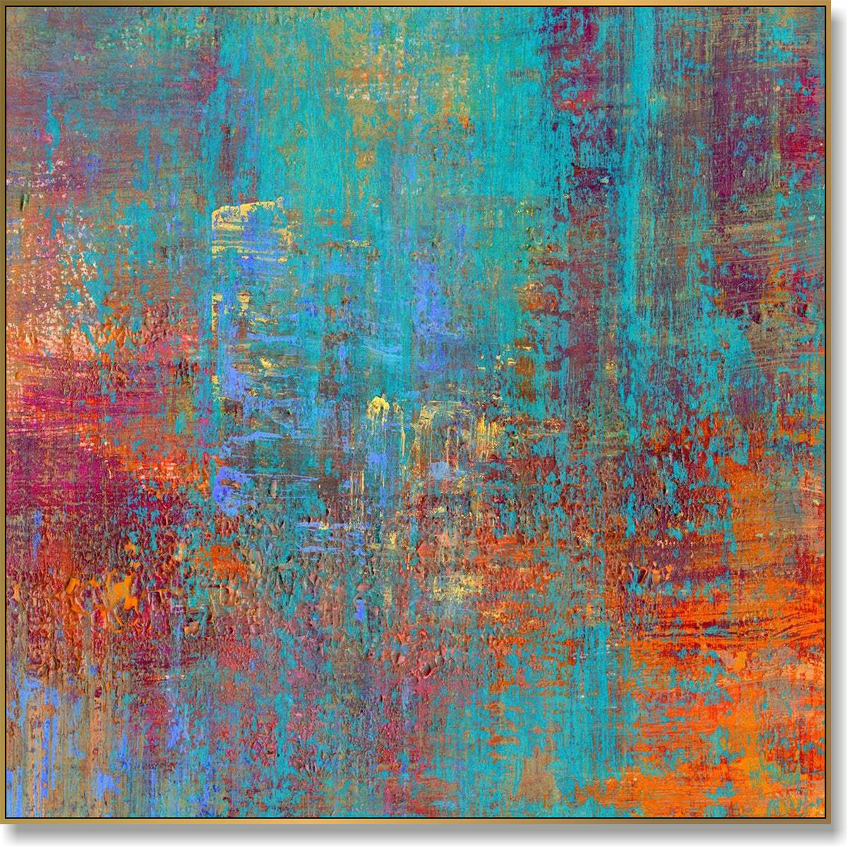 Large Colorful Abstract Painting – Textured Contemporary Art on Canvas ...
