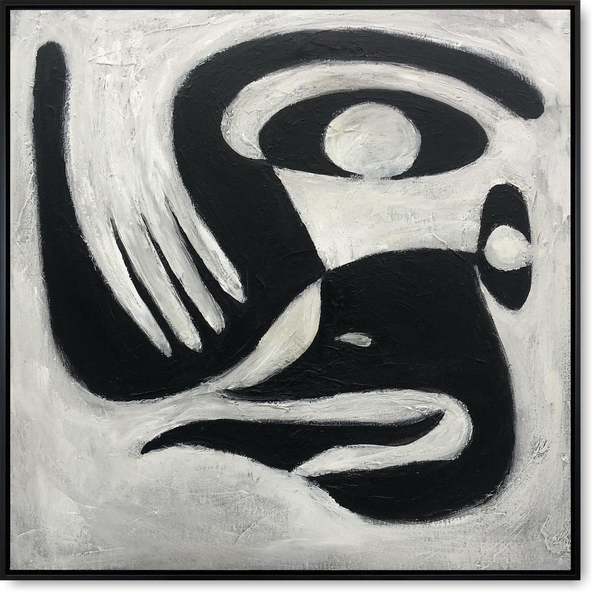 Abstract Face Painting Figurative Art Abstract Black and White Artwork ...