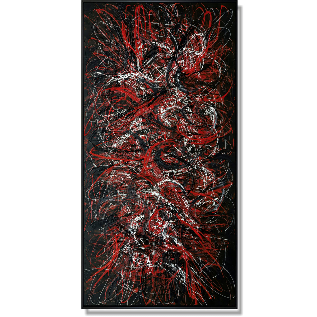 Oversized Artwork Texture Painting Modern Paintings On Canvas Black And ...