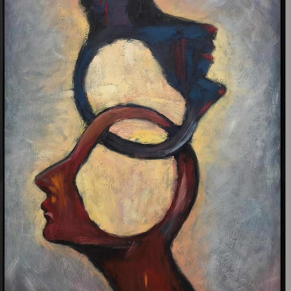 Modern human abstract painting SECRETS OF CONSCIOUSNESS – Trendgallery.art