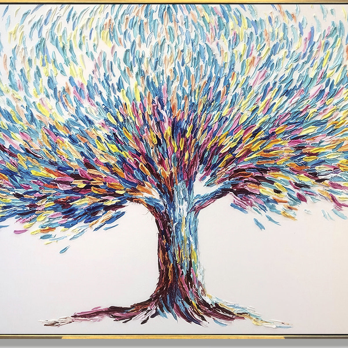 Impasto art painting acrylic TREE OF HAPPINESS – Trendgallery.art