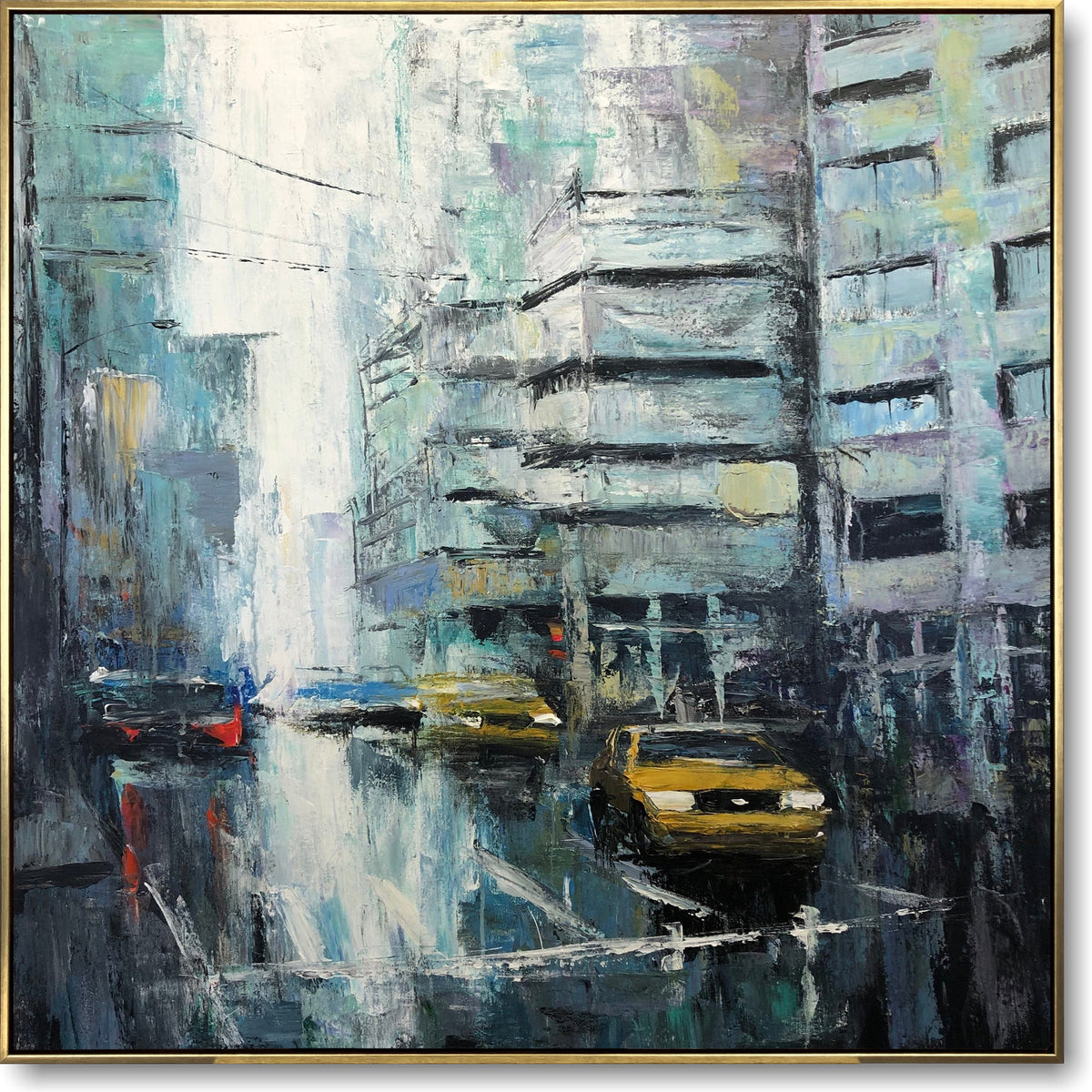 Original Abstract Tokyo Cityscape Paintings On Canvas Aesthetic Tokyo ...
