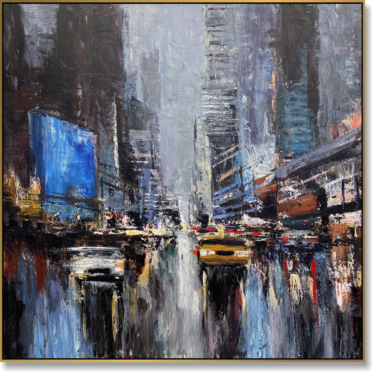 Abstract Cityscape Paintings On Canvas Original Urban Impressionist Art ...