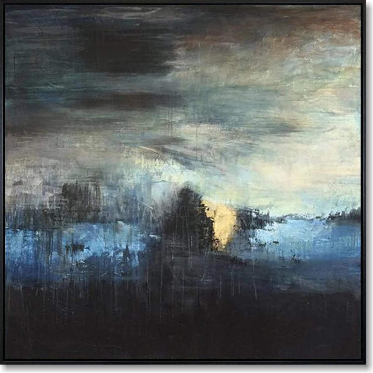 Abstract Landscape Paintings On Canvas Moody Impressionist Art with ...