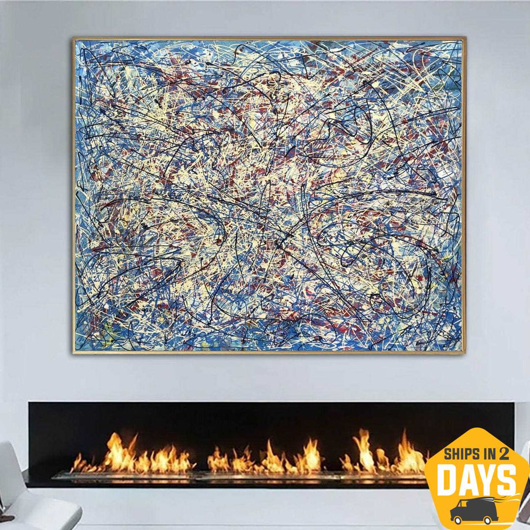 Jackson Pollock Style Paintings On Canvas Urban Art Modern Textured ...