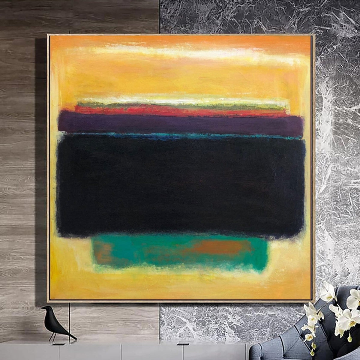 Mark Rothko Style Abstract Paintings On Canvas Expressionist Art Modern ...