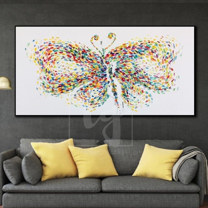 Extra Large Butterfly Wall Art Butterfly Painting Butterfly Artwork ...